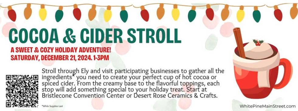 Cocoa and Cider Stroll Ely Nevada - White Pine Main Street